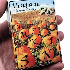 Vintage Pumpkin Playing Cards, a Modern Deck of Cards That Features Old ...