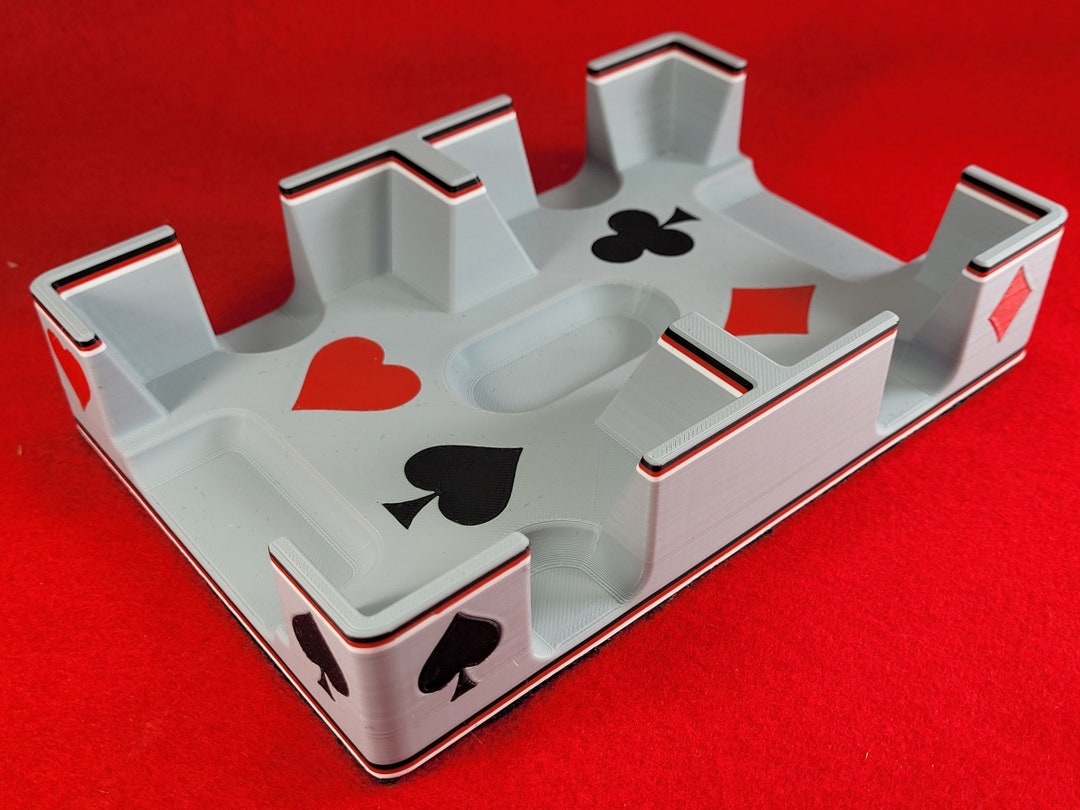 Ritzy Playing Card Tray With SILVER, Suited Design Built Into the ...