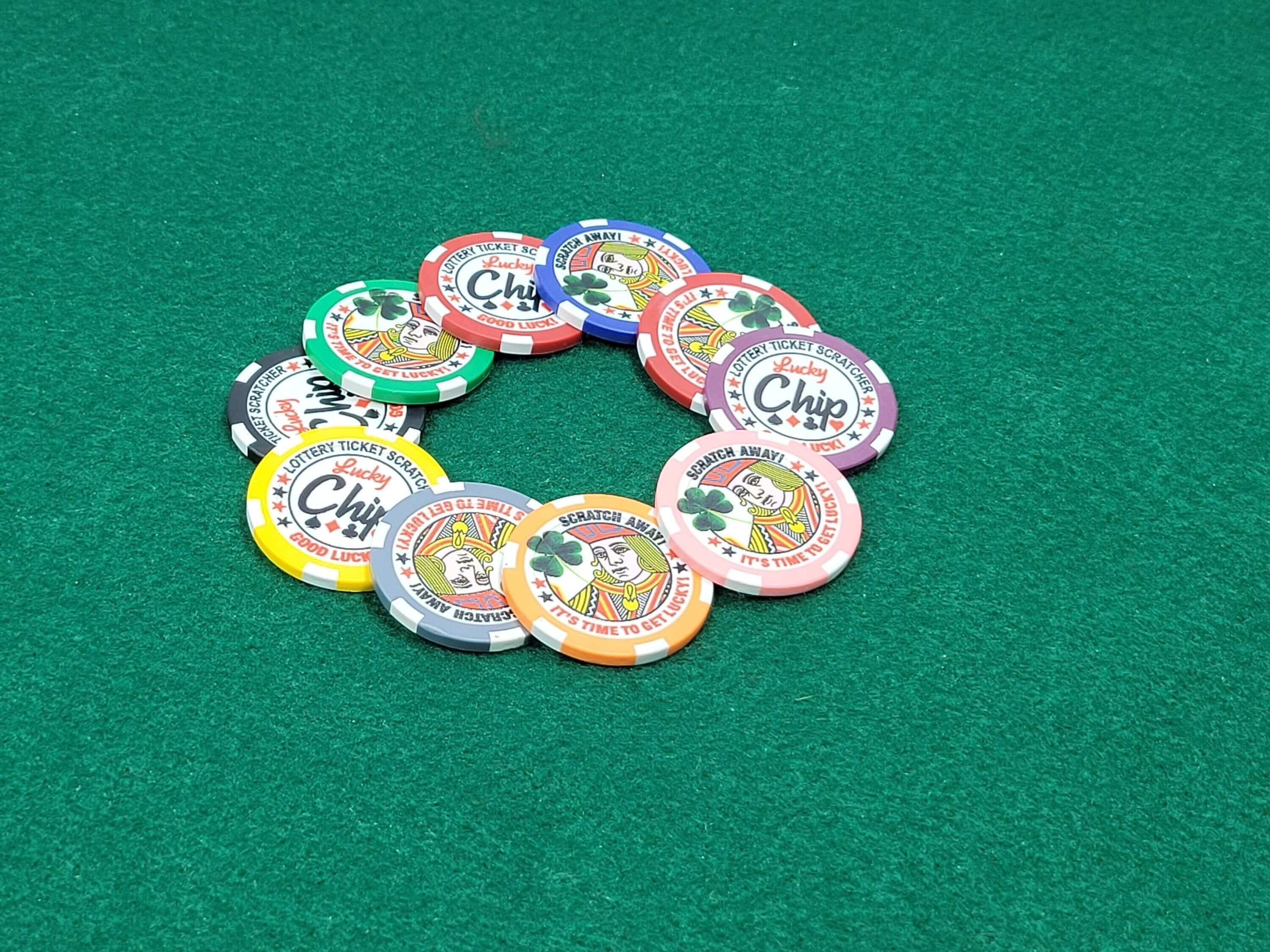Lucky Lottery Ticket Scratcher Poker Chips - Pack of 10 - Etsy
