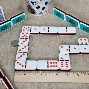 Personalized Double 6 Dominoes, With Plastic Spinners - 28 Dominoes ...