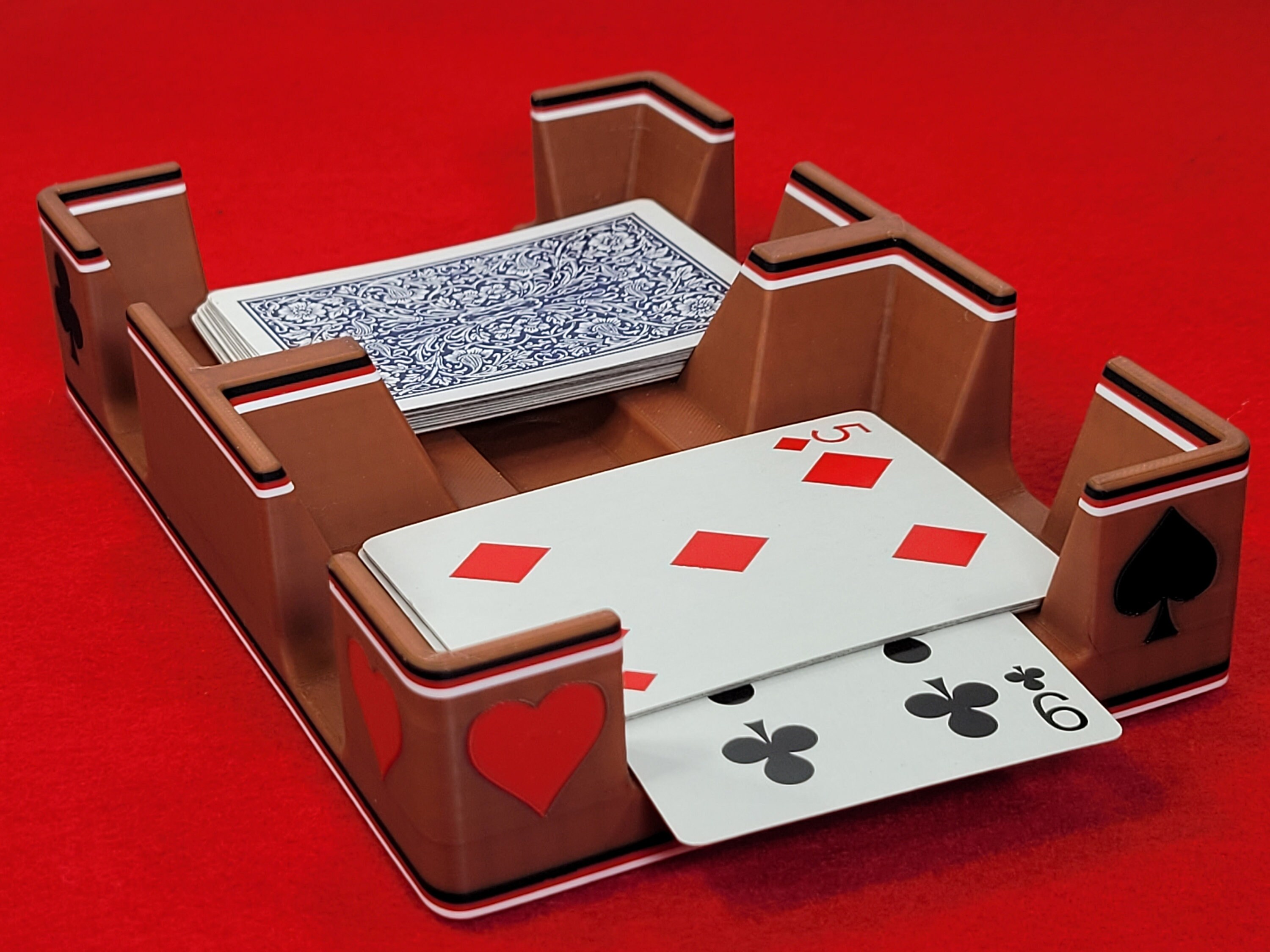 Ritzy Playing Card Tray With COPPER, Suited Design Built Into the ...