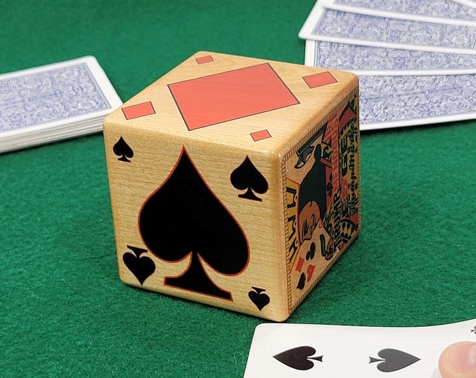 Natural Wood Euchre Trump Cube, what's Trump Cubes, Trump Marker, Trump ...