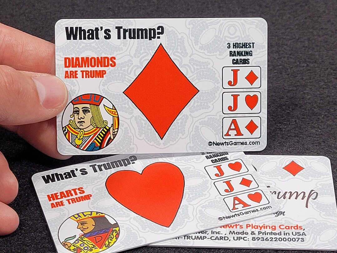 Suited Trump Card Set of 3 Shows Top Card Rankings for Euchre Card Game ...