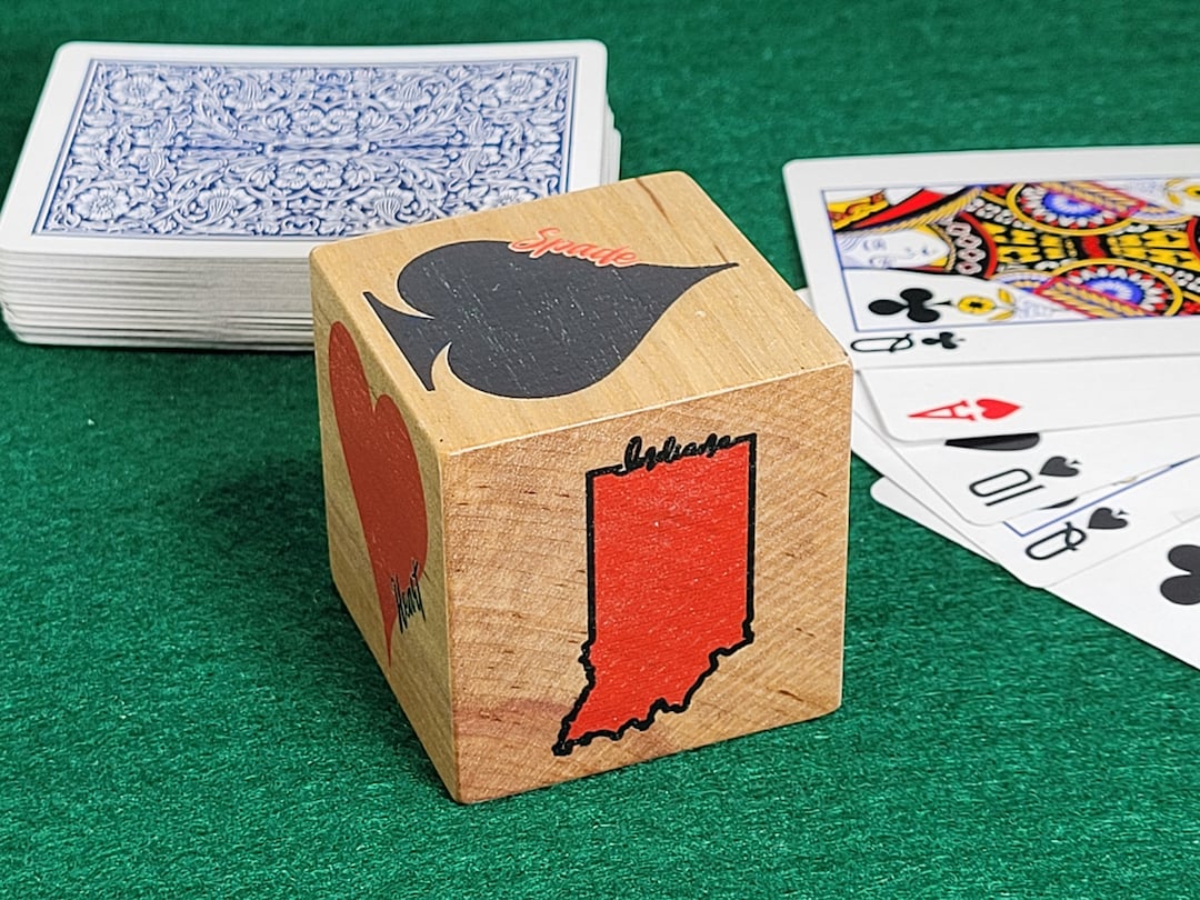 American State Trump Marker: Euchre, Pinochle, Bridge - Handmade Wood ...