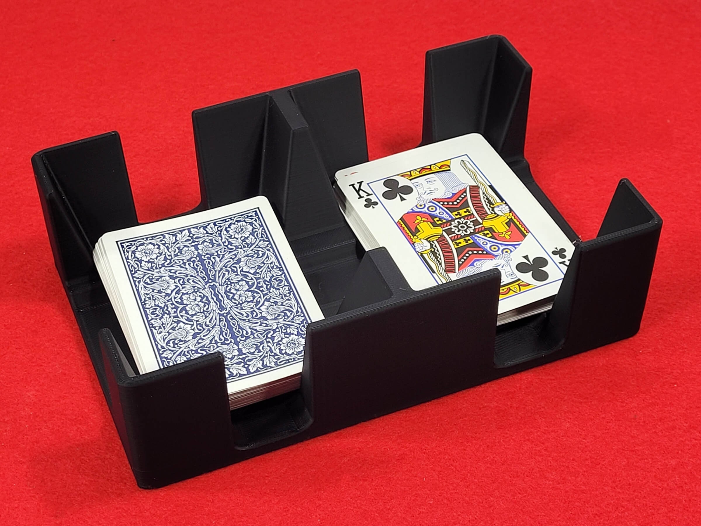 4 Deck Playing Card Tray: Holds 2 Decks on Each Side, Extra Deep - Made ...