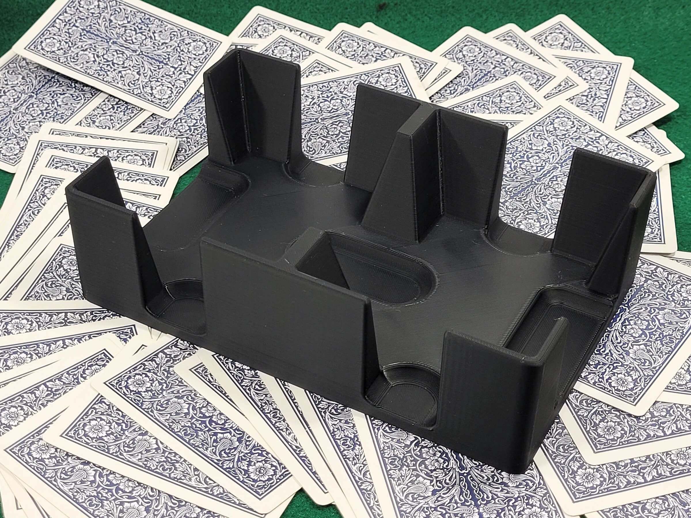 4 Deck Playing Card Tray: Holds 2 Decks on Each Side, Extra Deep - Made ...