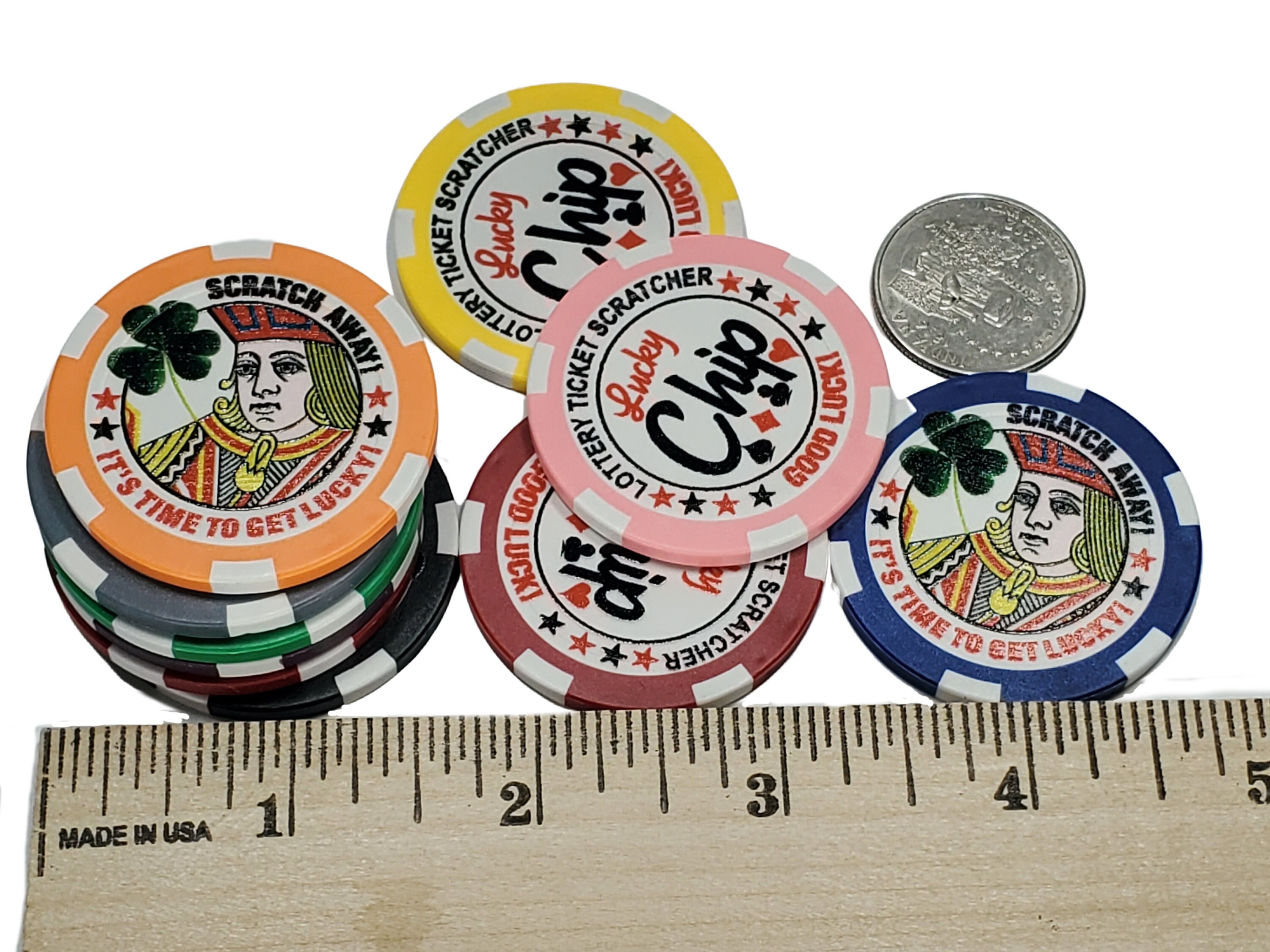 Lucky Lottery Ticket Scratcher Poker Chips - Pack of 10 - Etsy