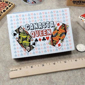 Canasta Queen Playing Card Box That Features 4 Queens From a Deck of ...
