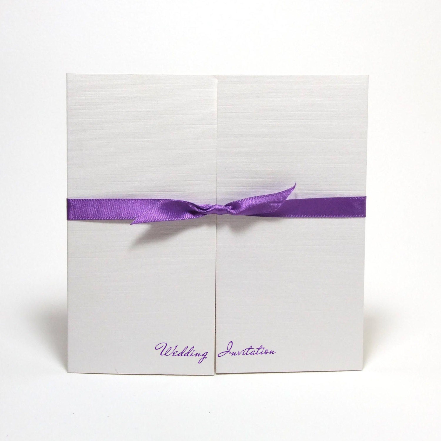 Gate Fold Ribbon Wedding Invitation - Etsy