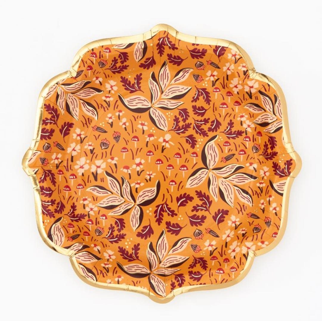 Thanksgiving Harvest Fancy Disposable Plates, Set of 10 Plates - Etsy
