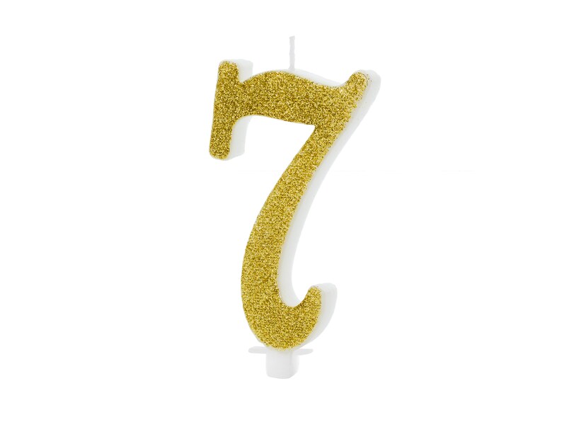 Gold Glitter Number Birthday Candle Pick Your Number - Etsy