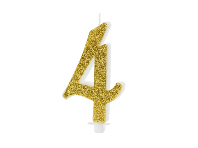 Gold Glitter Number Birthday Candle, Pick Your Number - Etsy