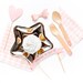 Pink Heart Wooden Cutlery, Set of 18 Wooden Cutlery Pieces Includes 6 ...