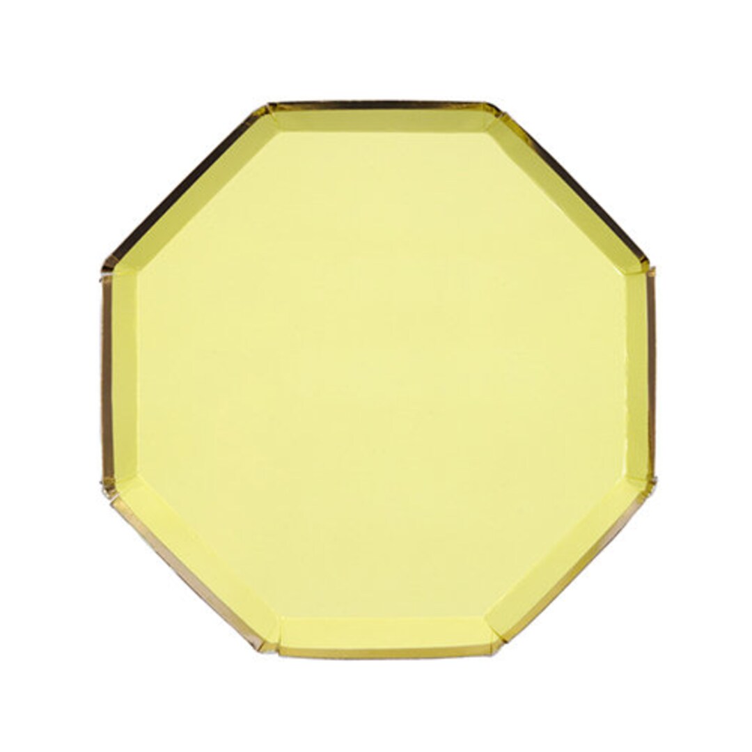 Pale Yellow Side Plates, Set of 8 Beautiful Basics Yellow Side Paper ...