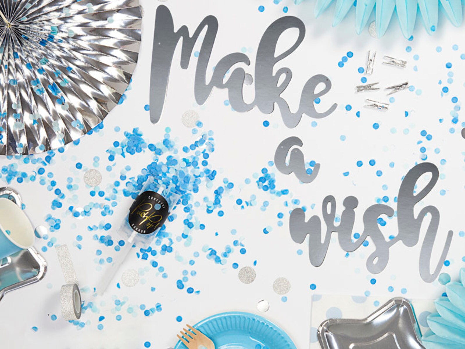 Blue Confetti Push Pop Release the Blue at Your Next Party - Etsy