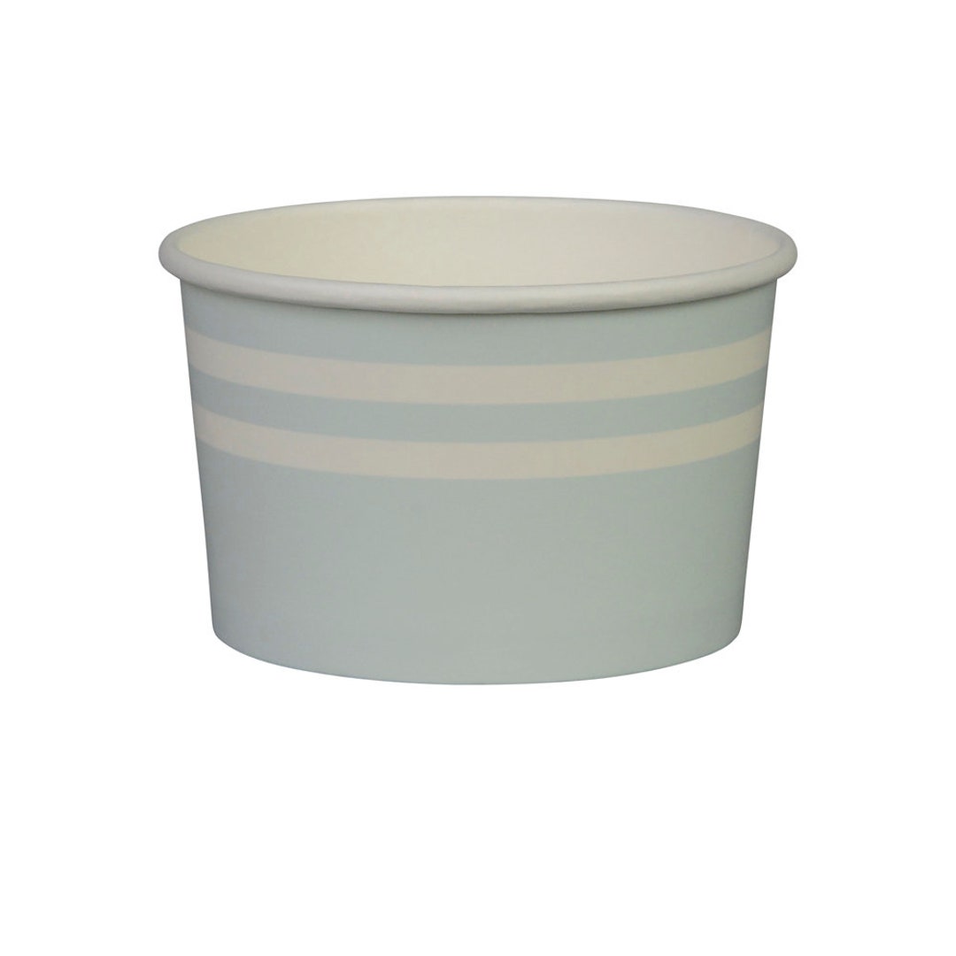 Light Blue Striped Ice Cream Cups - Set of 8 Light Blue Ice Cream/candy ...