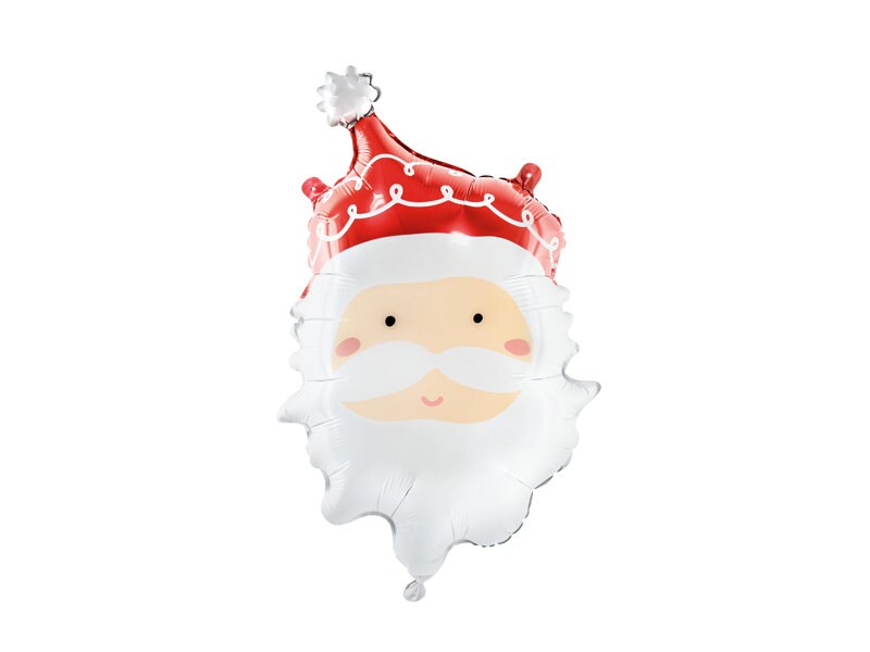 Giant Santa Balloon Jumbo Glossy Santa Foil Balloon Adorable | Etsy