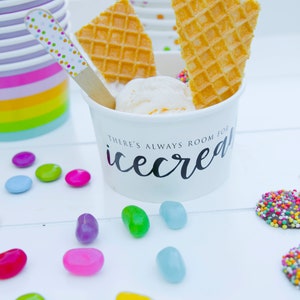 Rainbow Ice Cream Cups, Set of 8 Rainbow Striped Ice Cream/candy Cups ...