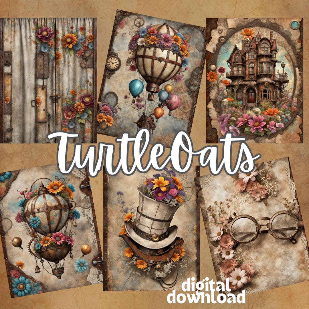 Steampunk Float Show, Portrait Size Digital Journal Download - Etsy