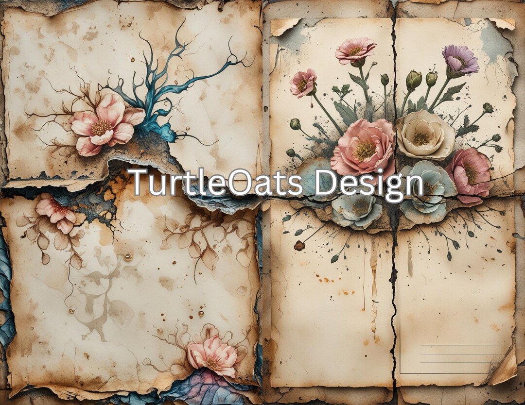 Sprout Grungy, Pages, Digital Journal - Etsy