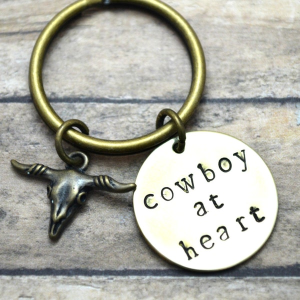 Cowboy Keychain - Etsy
