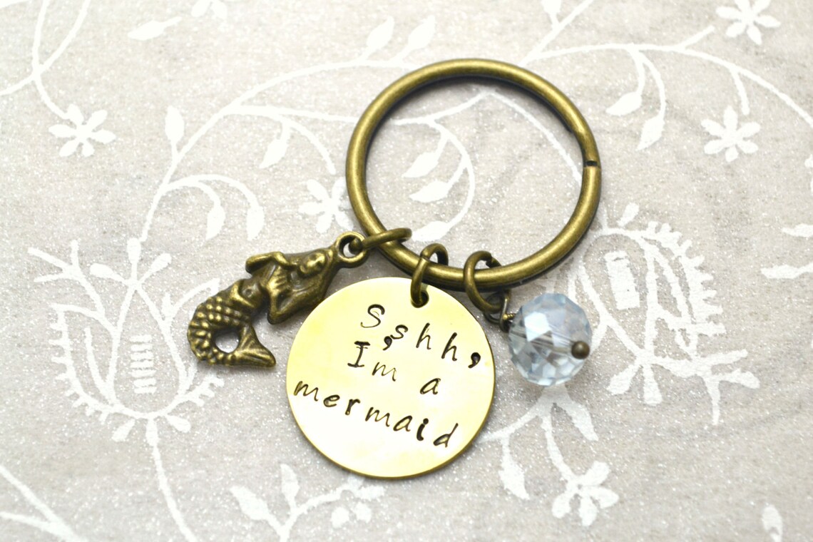 Mermaid Keychain, Mermaid Jewelry, Mermaid Gift, Ocean Keychain, Beach ...