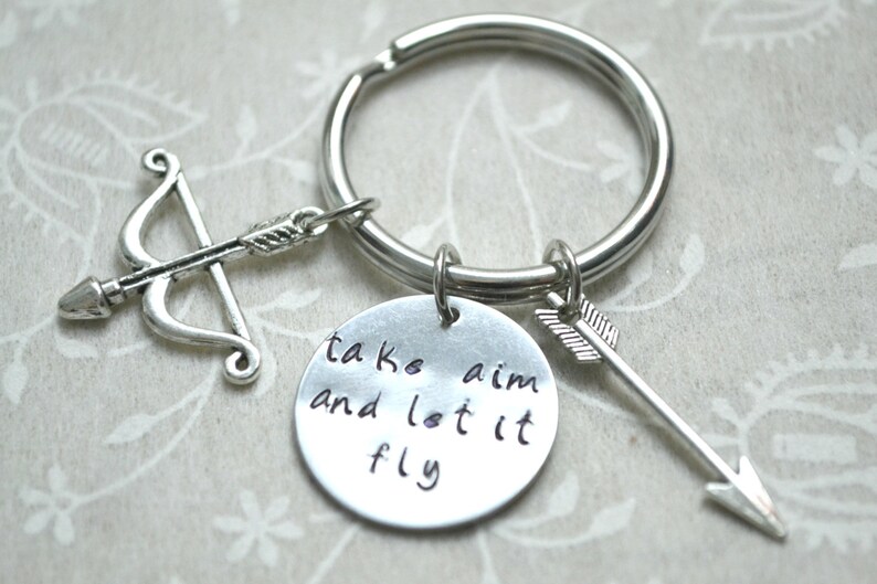 Bow Keychain, Arrow Keychain, Archery Keychain, Goal Keychain, Inspire ...