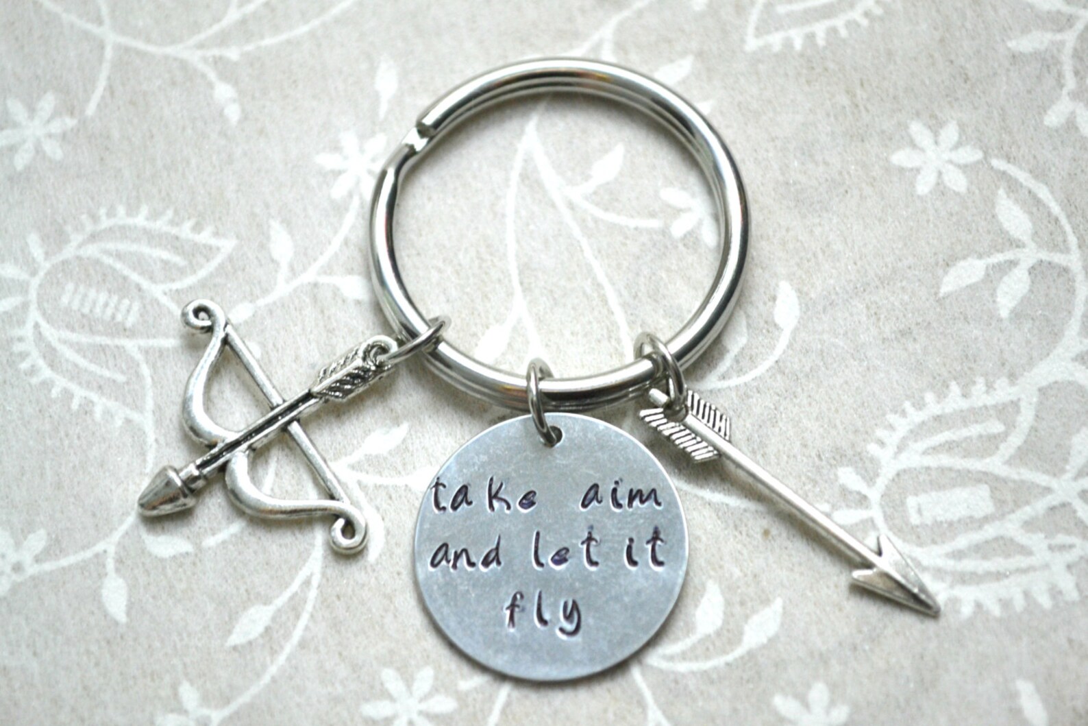 Bow Keychain, Arrow Keychain, Archery Keychain, Goal Keychain, Inspire ...