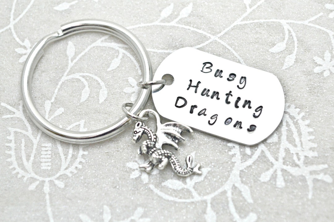 Dragon Keychain, Nerd Keychain, Geek Keychain, Videogame Keychain, Lore ...