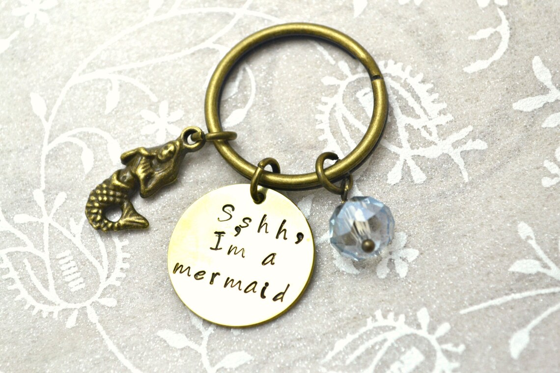 Mermaid Keychain, Mermaid Jewelry, Mermaid Gift, Ocean Keychain, Beach ...