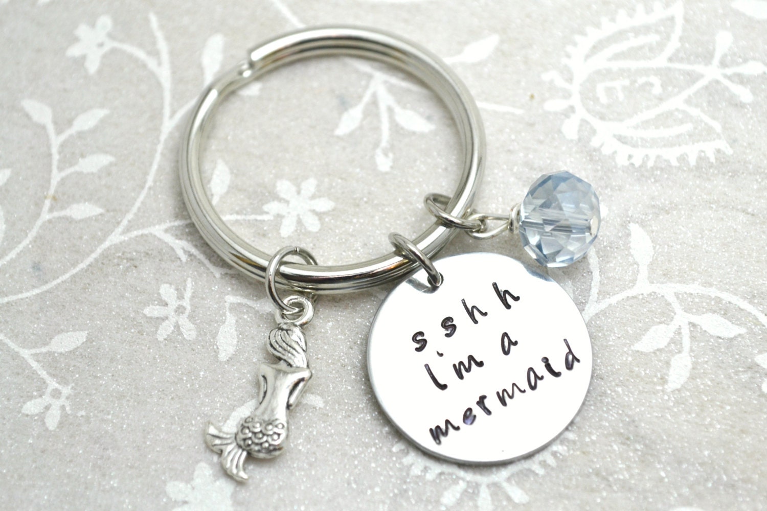 Mermaid Keychain Beach Keychain Ocean Keychain Sea | Etsy