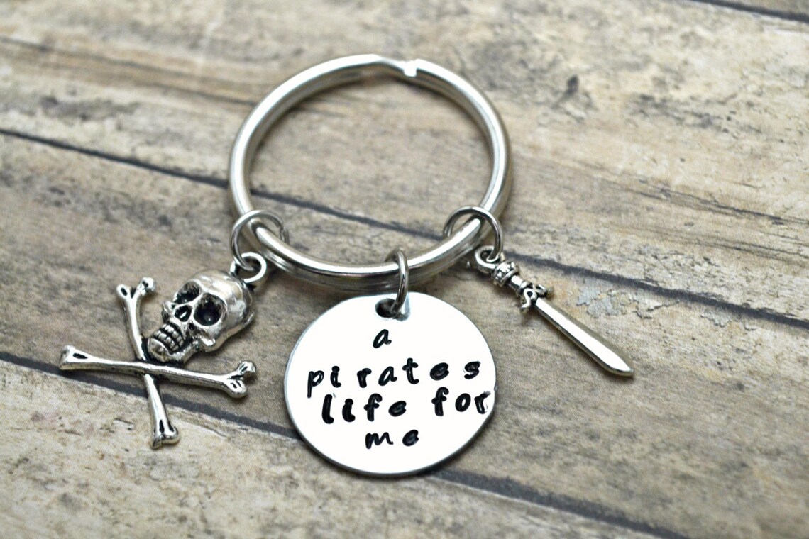 Pirate Keychain, Pirate Key Chain, Nautical Keychain, Ocean Keychain ...