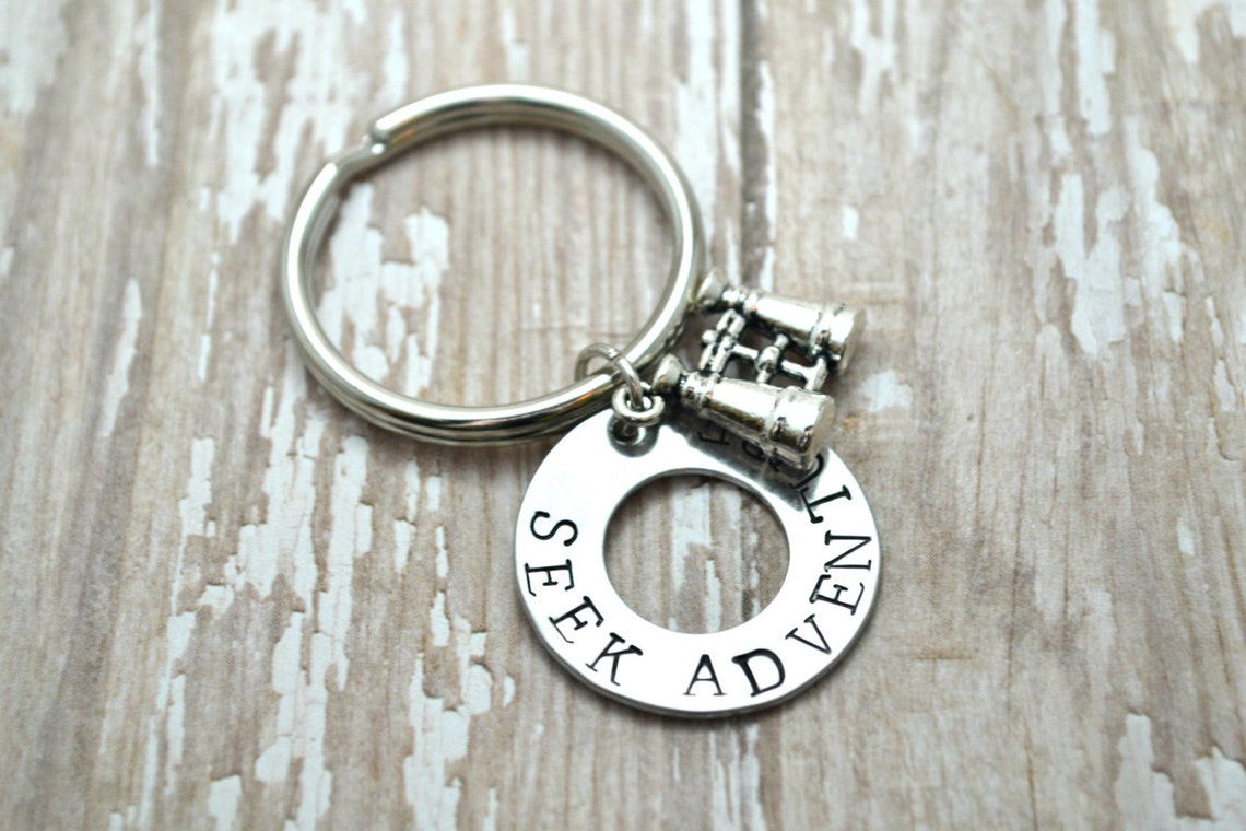 Adventure Keychain, Stamped Keychain, Custom Keychain, Adventure ...