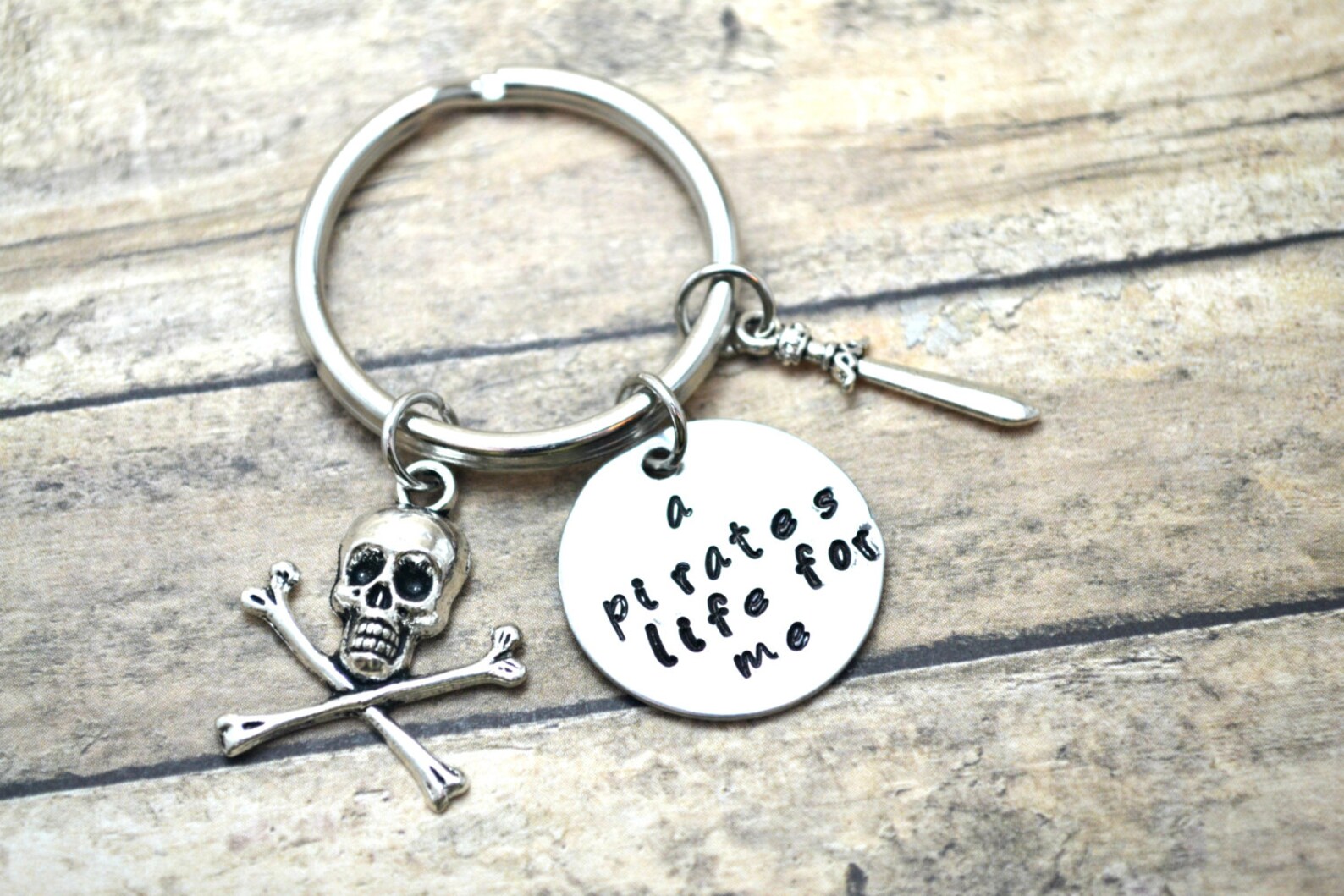 Pirate Keychain, Pirate Key Chain, Nautical Keychain, Ocean Keychain ...