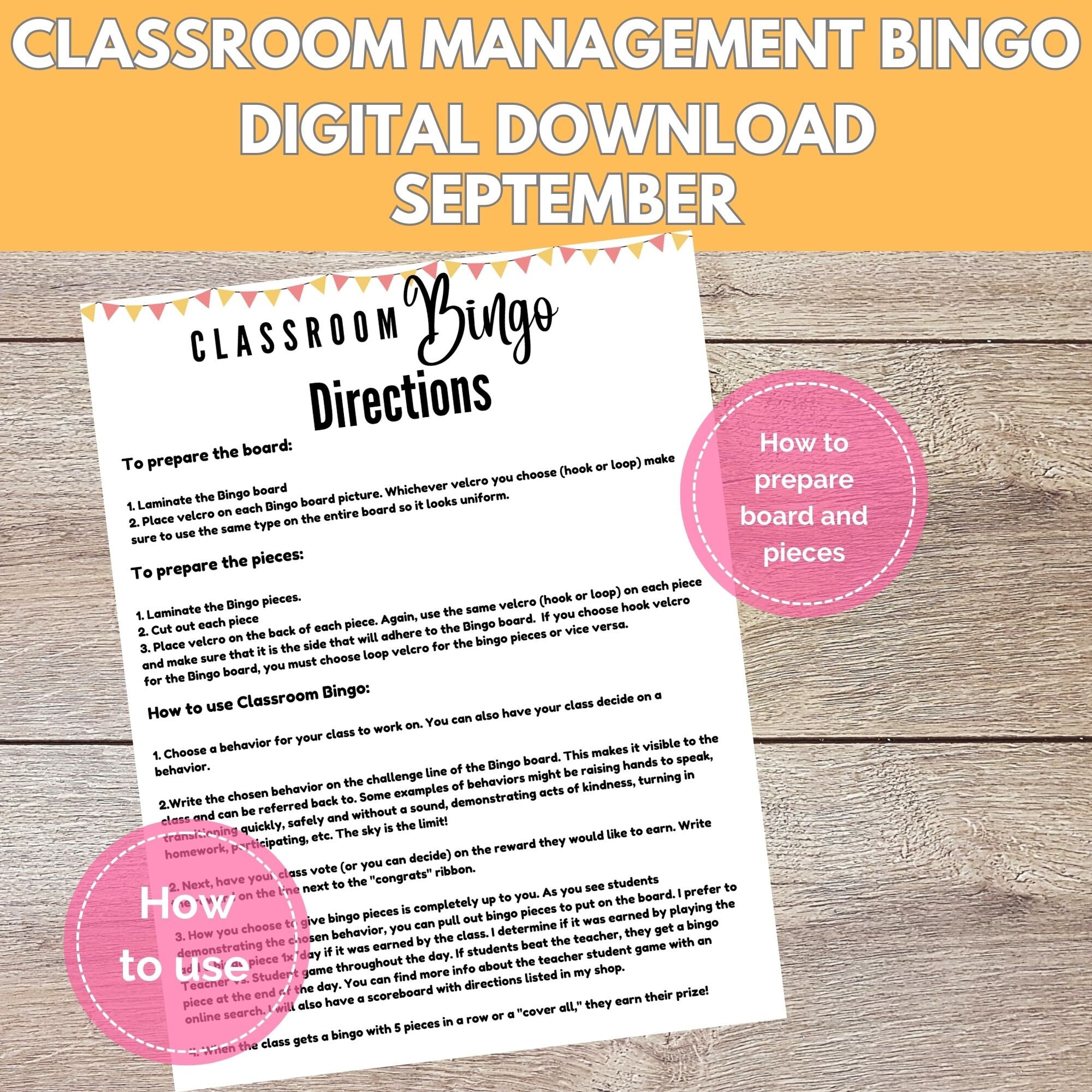 Classroom Management Bingo - Etsy