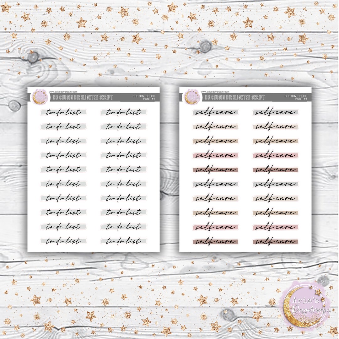 H Cousin Simple Highlighted Scripts - Etsy