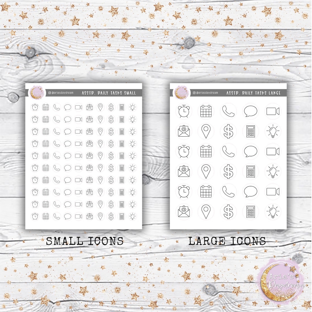 Minimal Simple Line Daily Task Icons - Perfect for Any Planner System ...