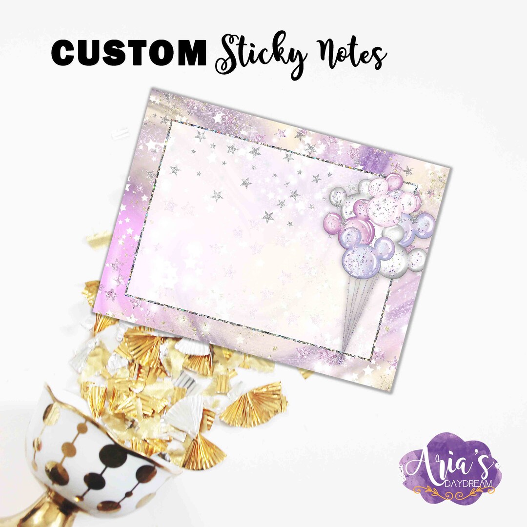 Midnight Magic Custom 3x4 Sticky Notes - Inspired, Mouse, Celestial ...