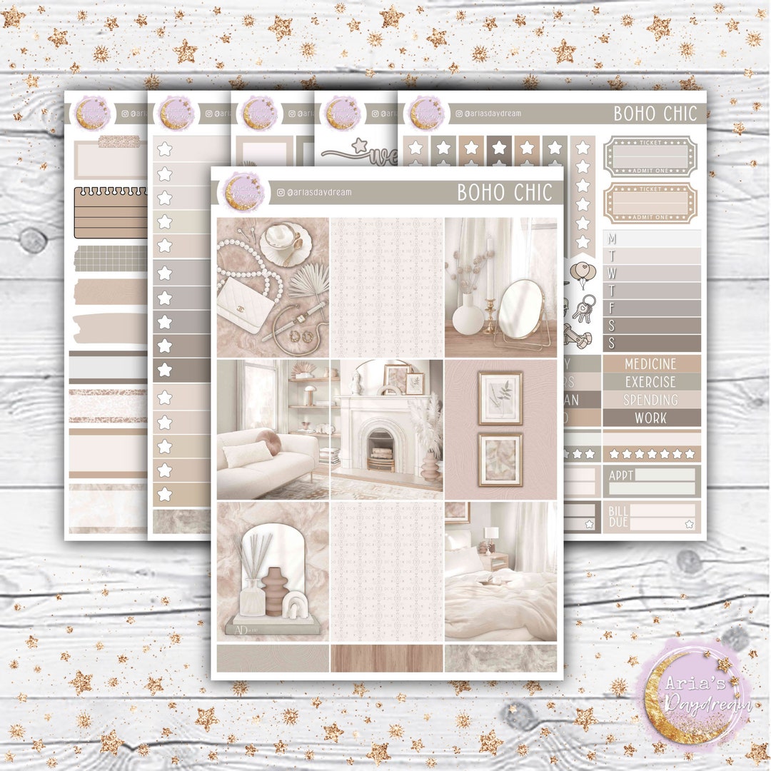 Boho Chic Neutral Weekly Planner Sticker Kit A La Carte - Etsy