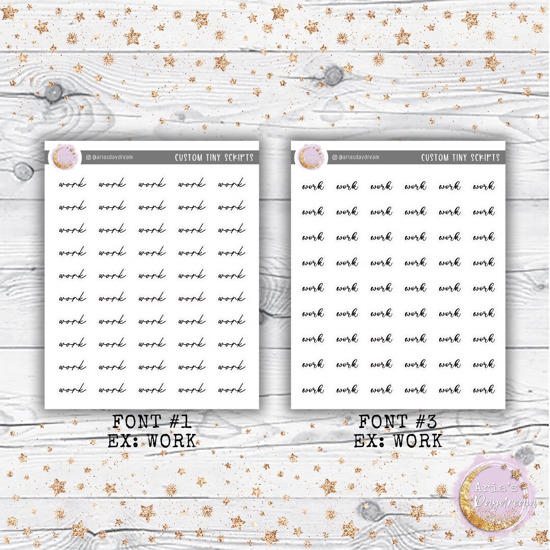 CUSTOM Teeny Tiny Simple Scripts - Etsy