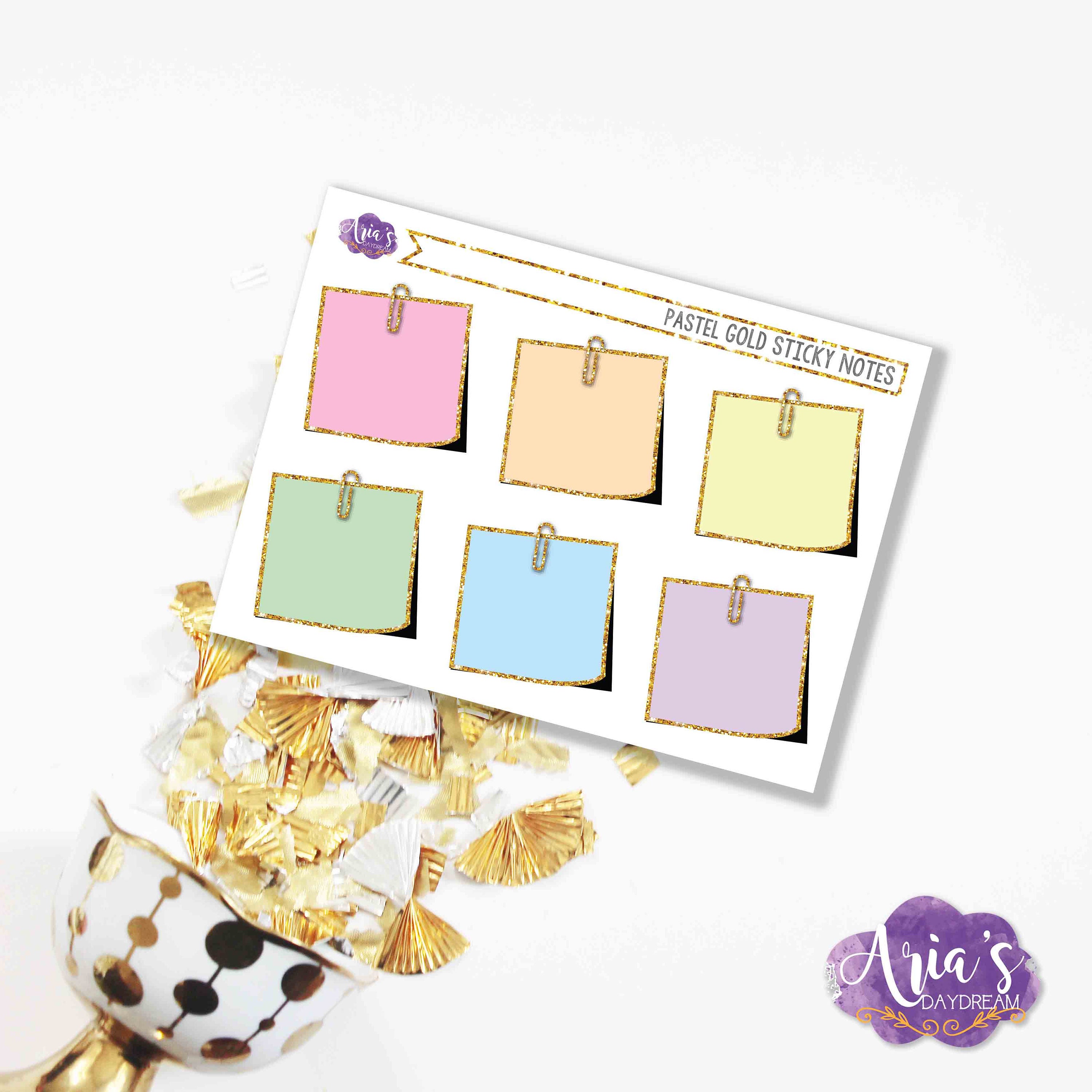 PASTEL Large Post-it Notes Labels Shades of Pastels with | Etsy