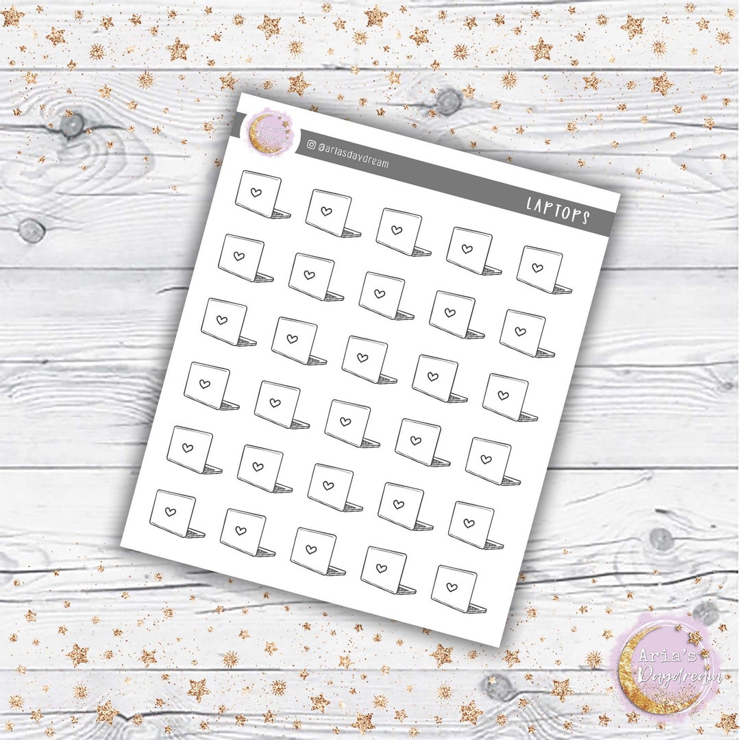 Laptop Doodle Stickers - Perfect for Any Planner System! - Etsy