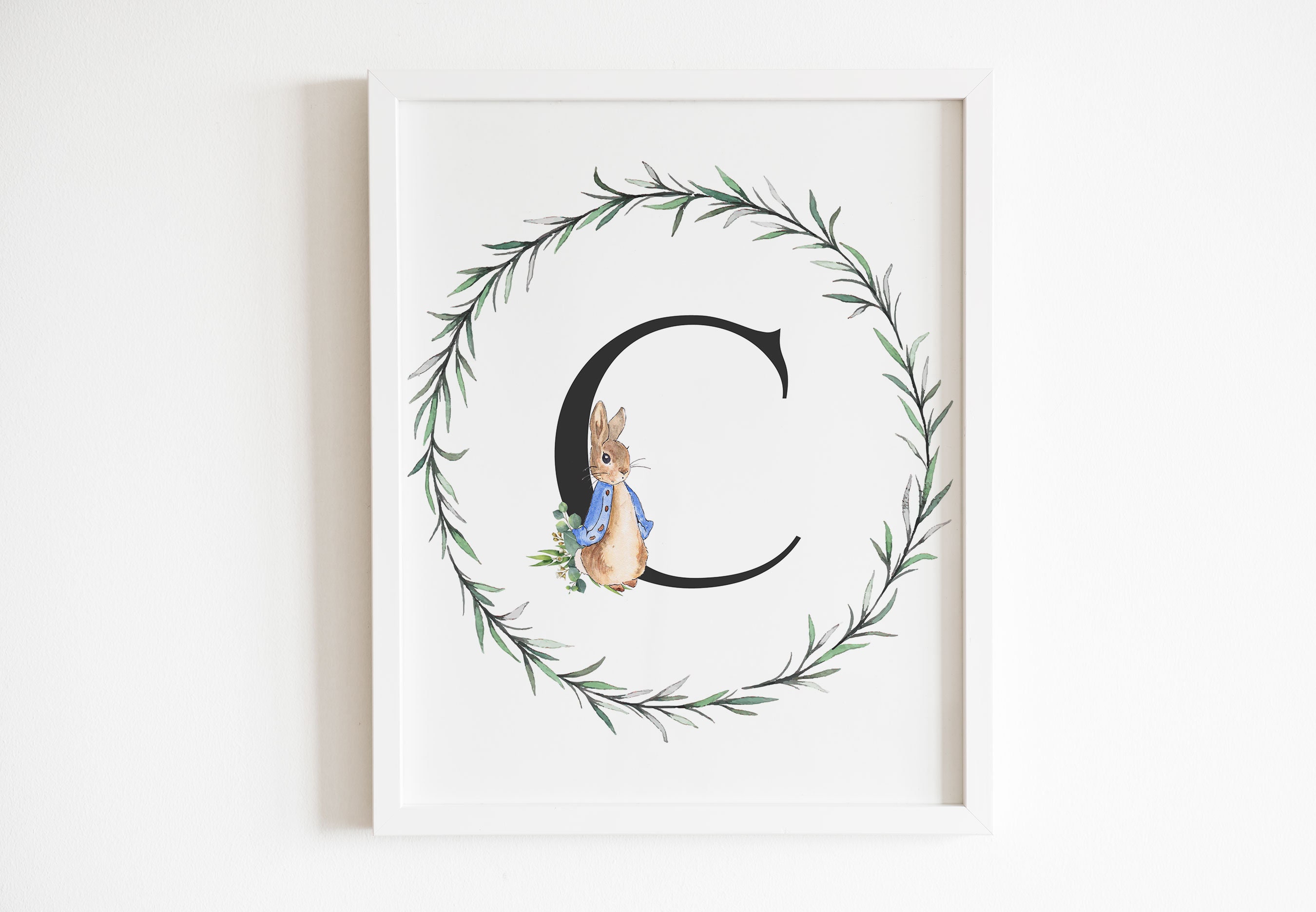 Printable Letter C Wall Art, Nursery Print, Baby Room Art, Beatrix ...