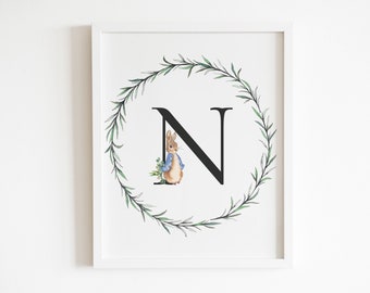 Printable Letter R Wall Art, Nursery Print, Baby Room Art, Beatrix ...