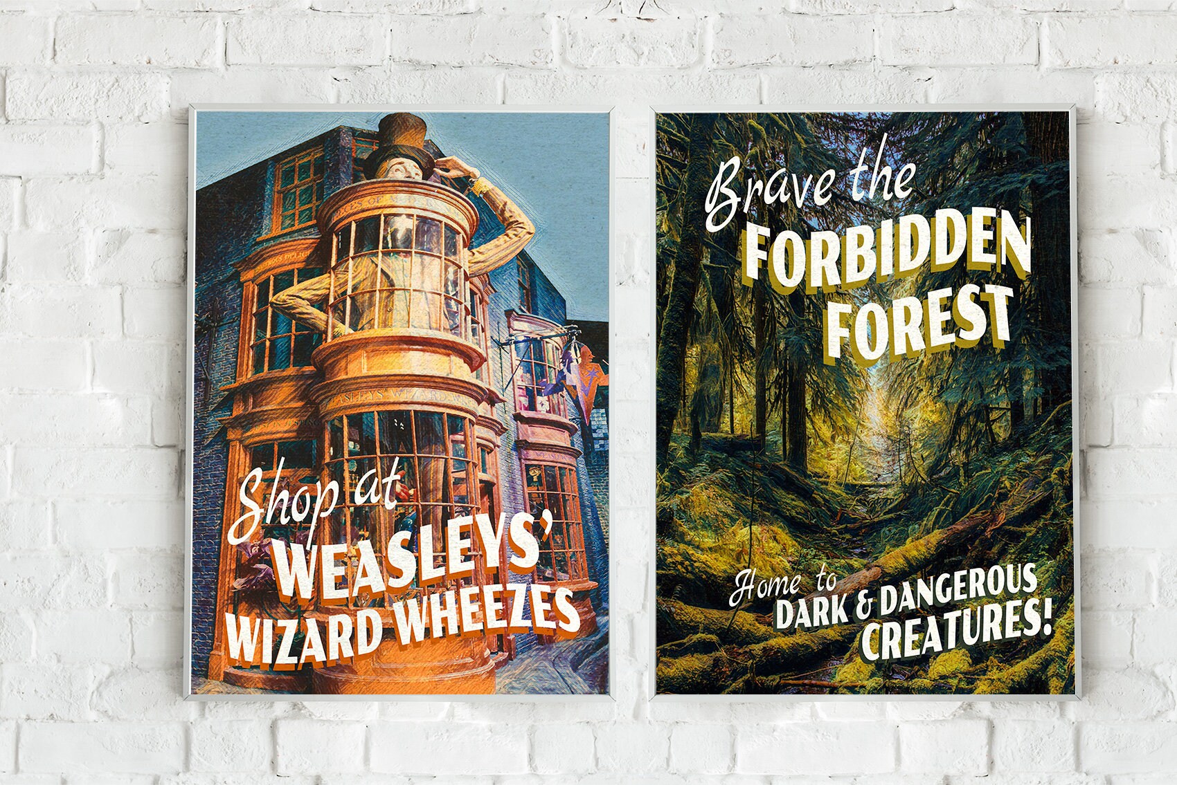 8 Wizarding Travel Posters, 8x10 Inch, Magic Castle Train Express Wall ...