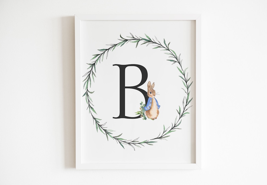 Printable Letter B Wall Art, Nursery Print, Baby Room Art, Beatrix ...