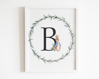Printable Letter J Wall Art, Nursery Print, Baby Room Art, Beatrix ...