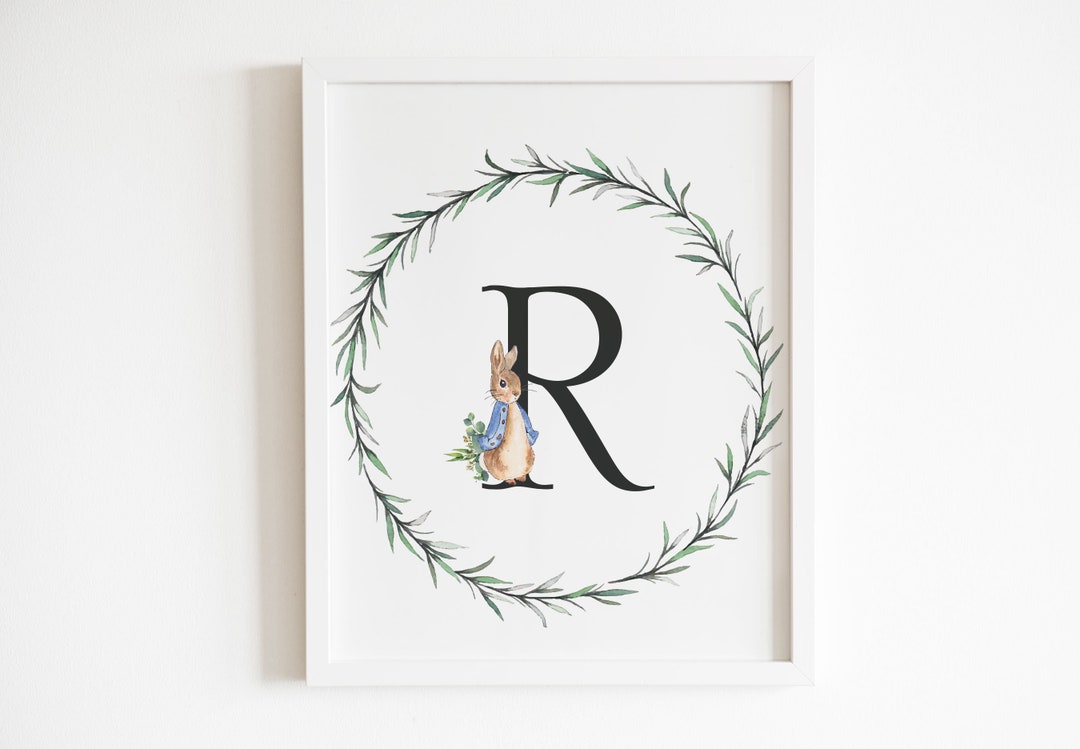 Printable Letter R Wall Art, Nursery Print, Baby Room Art, Beatrix ...