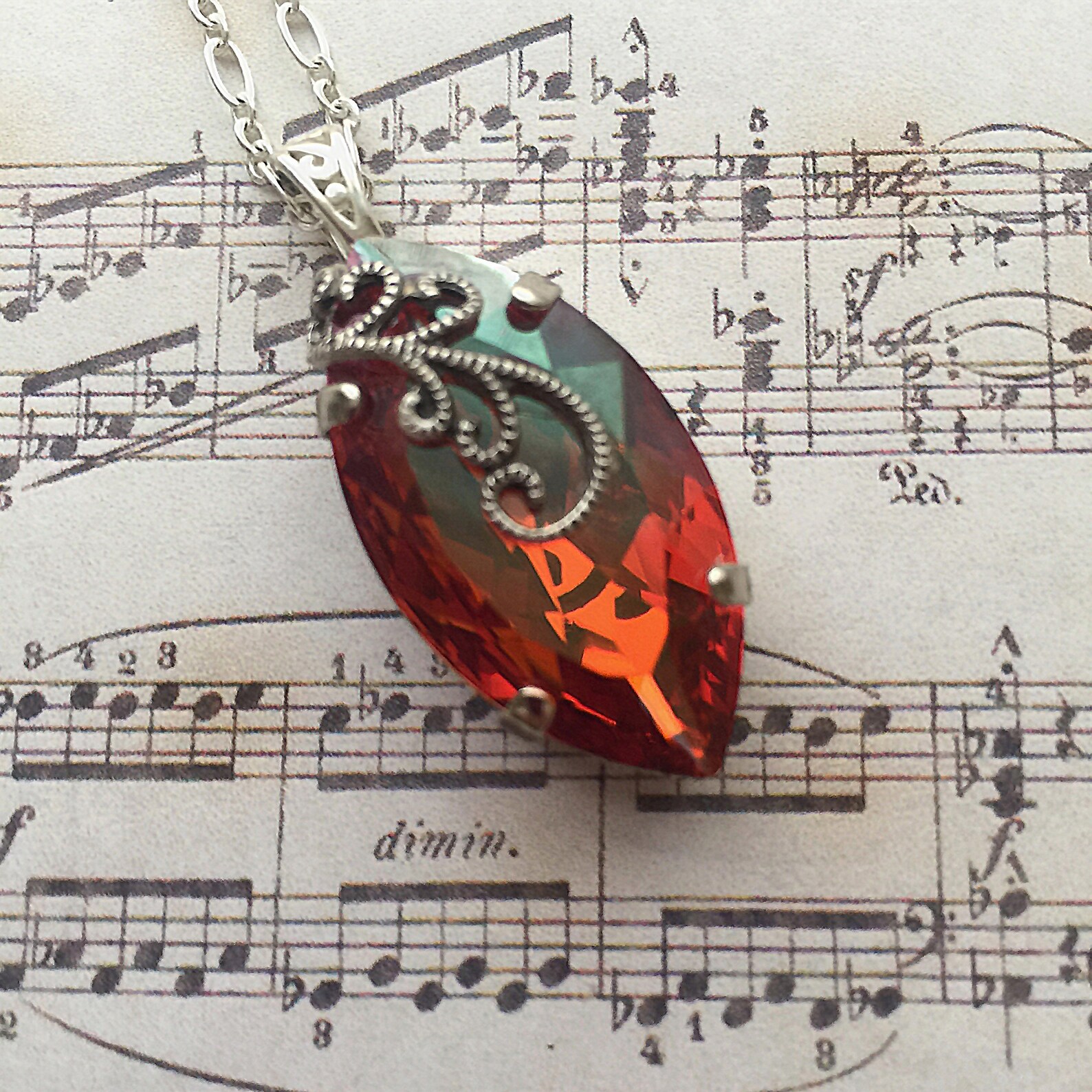 Swarovski Pink Crystal Pendant Necklace - Etsy