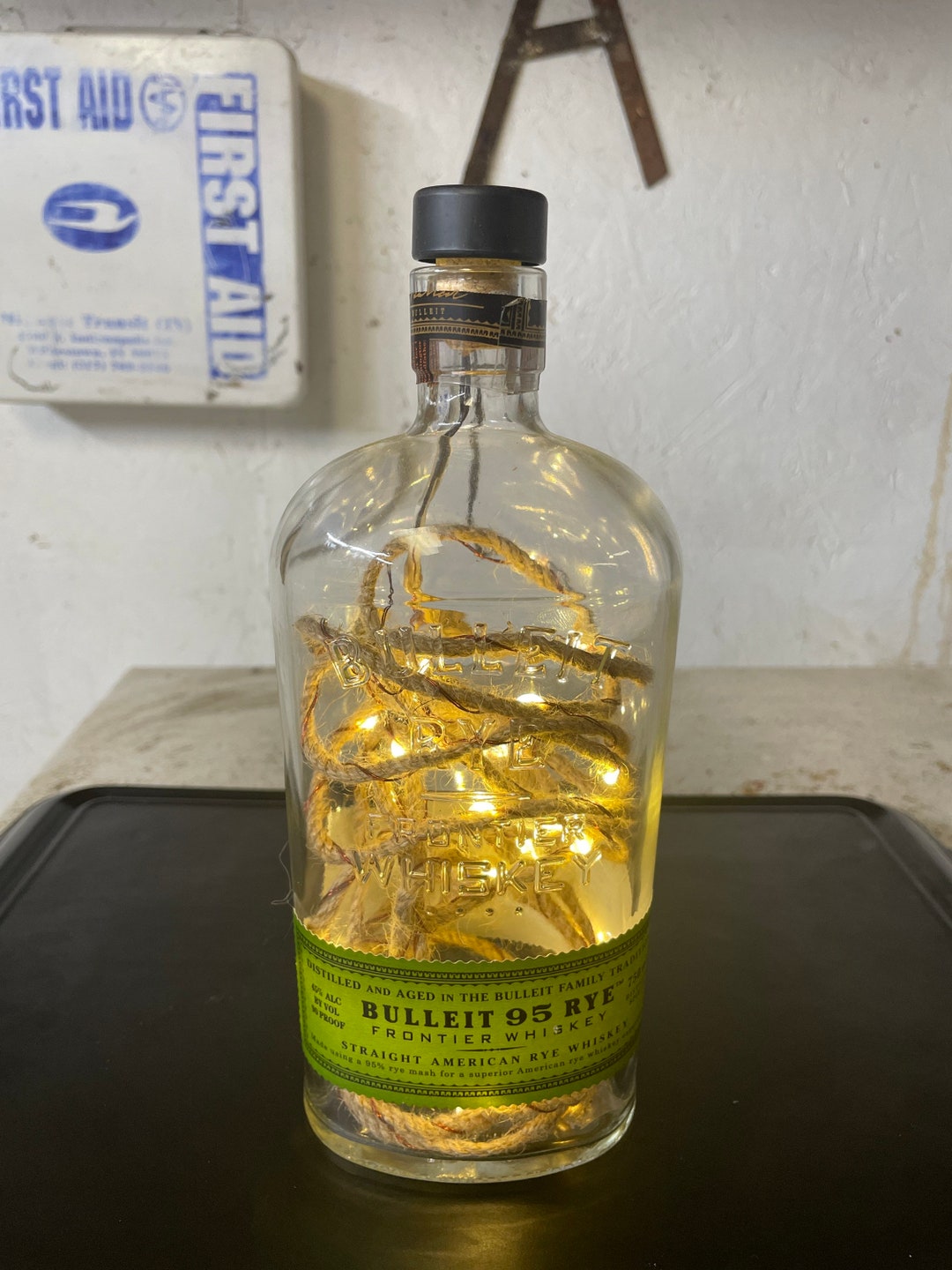 Repurposed Bourbon Bottle LED Lit - Etsy